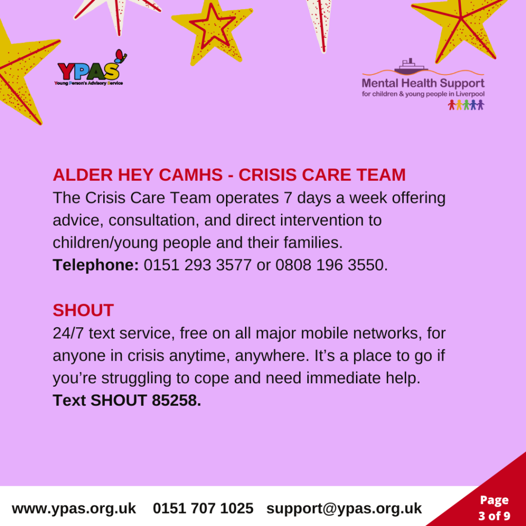 YPAS Christmas Support Information 2025 - YPAS